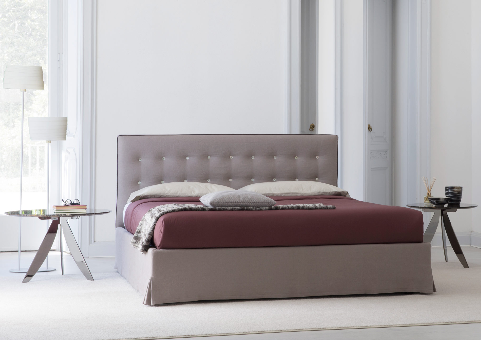 Marais Quilted Headboard Bed - Berto Salotti