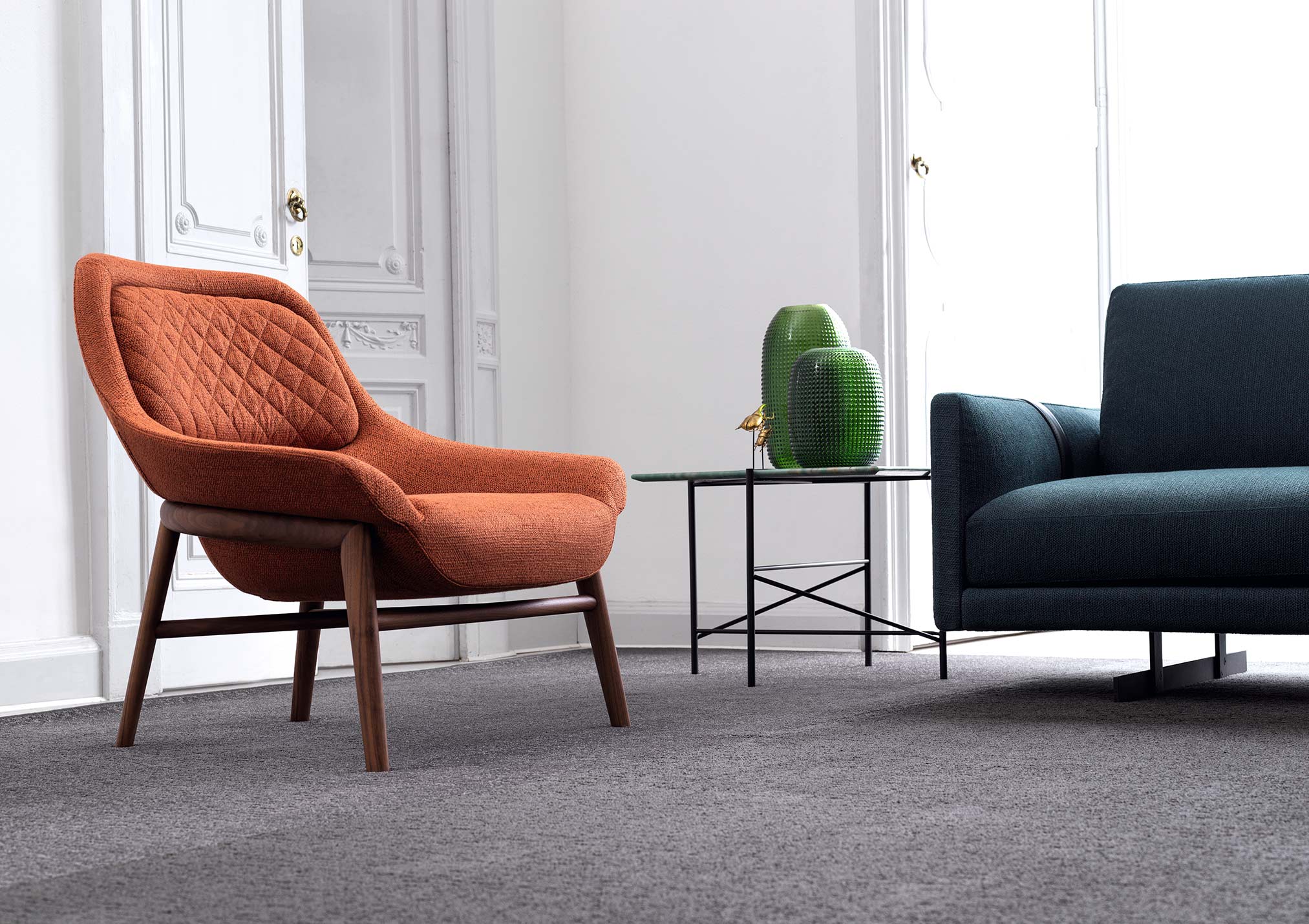 Hanna Armchair with Solid Wooden Frame - Berto Salotti