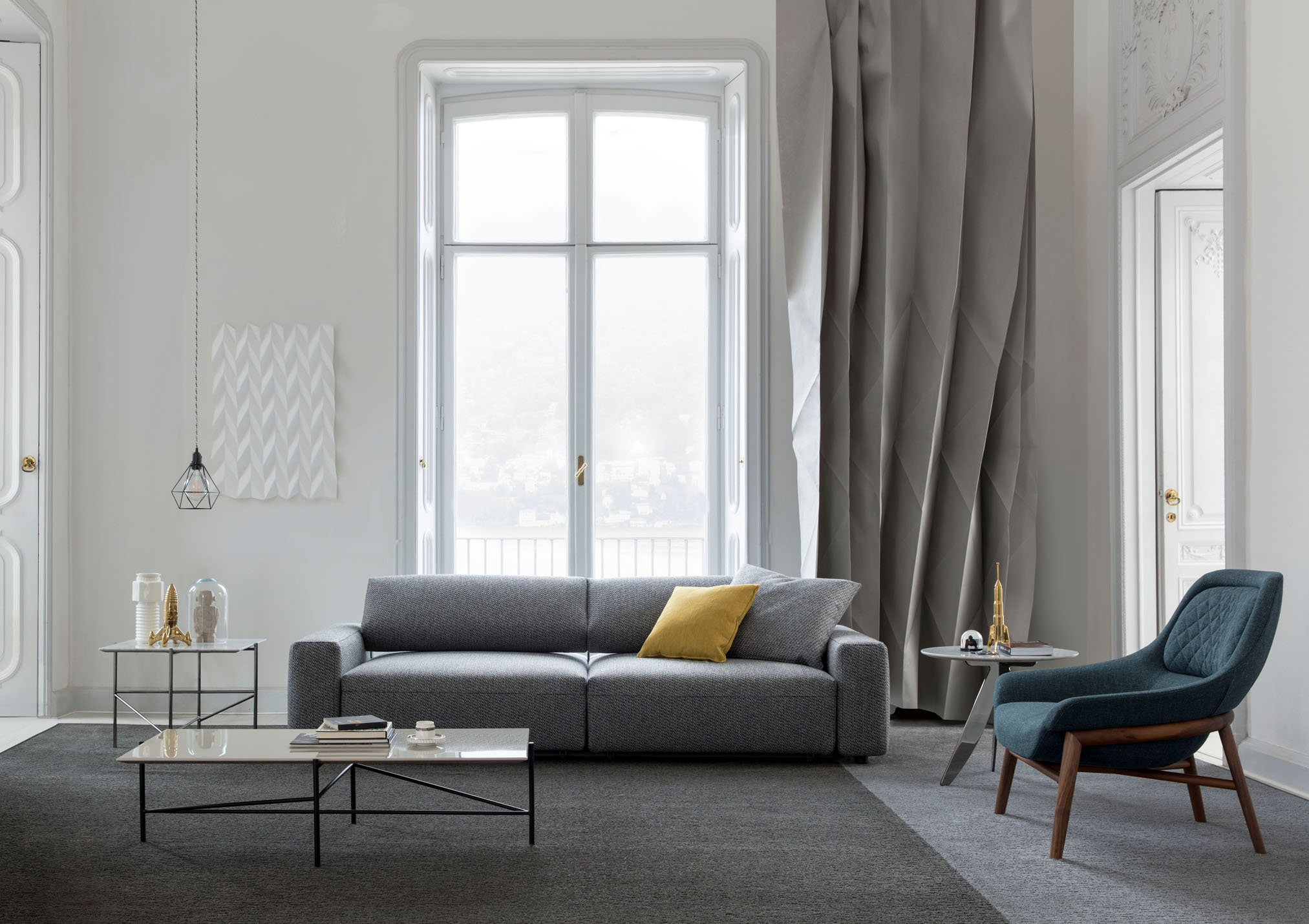 Harley custom made sofa with reclining backrest – Berto Salotti