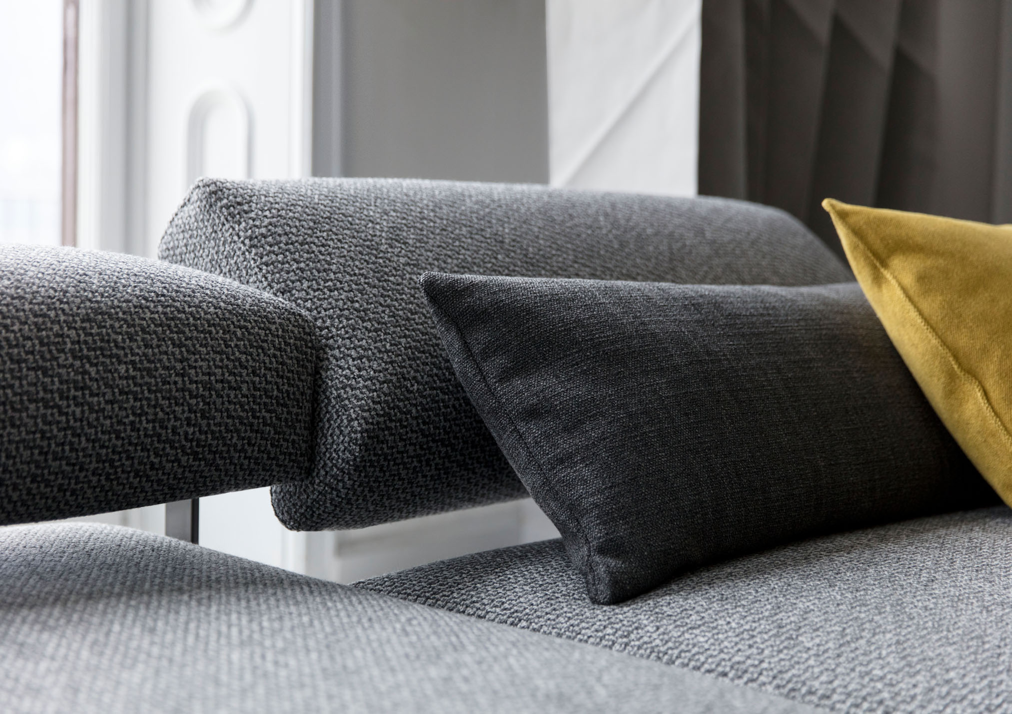 Harley custom made sofa with reclining backrest – Berto Salotti