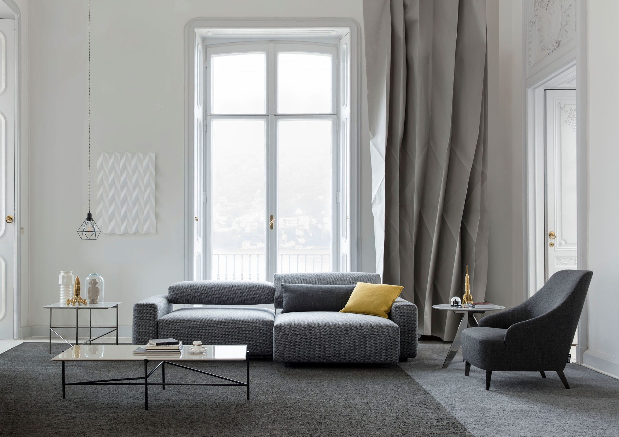Harley custom made sofa with reclining backrest – Berto Salotti