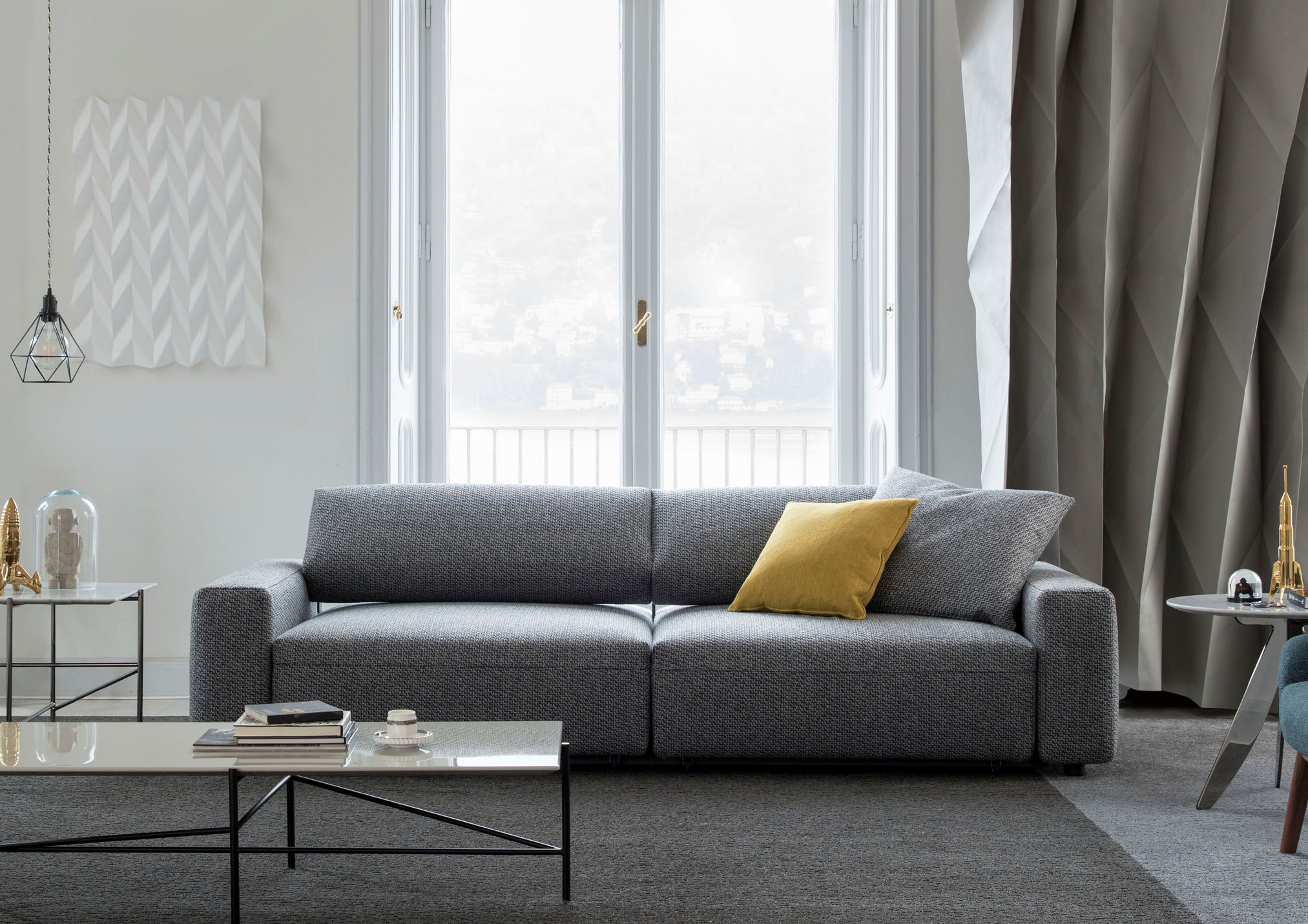 Harley custom made sofa with reclining backrest – Berto Salotti